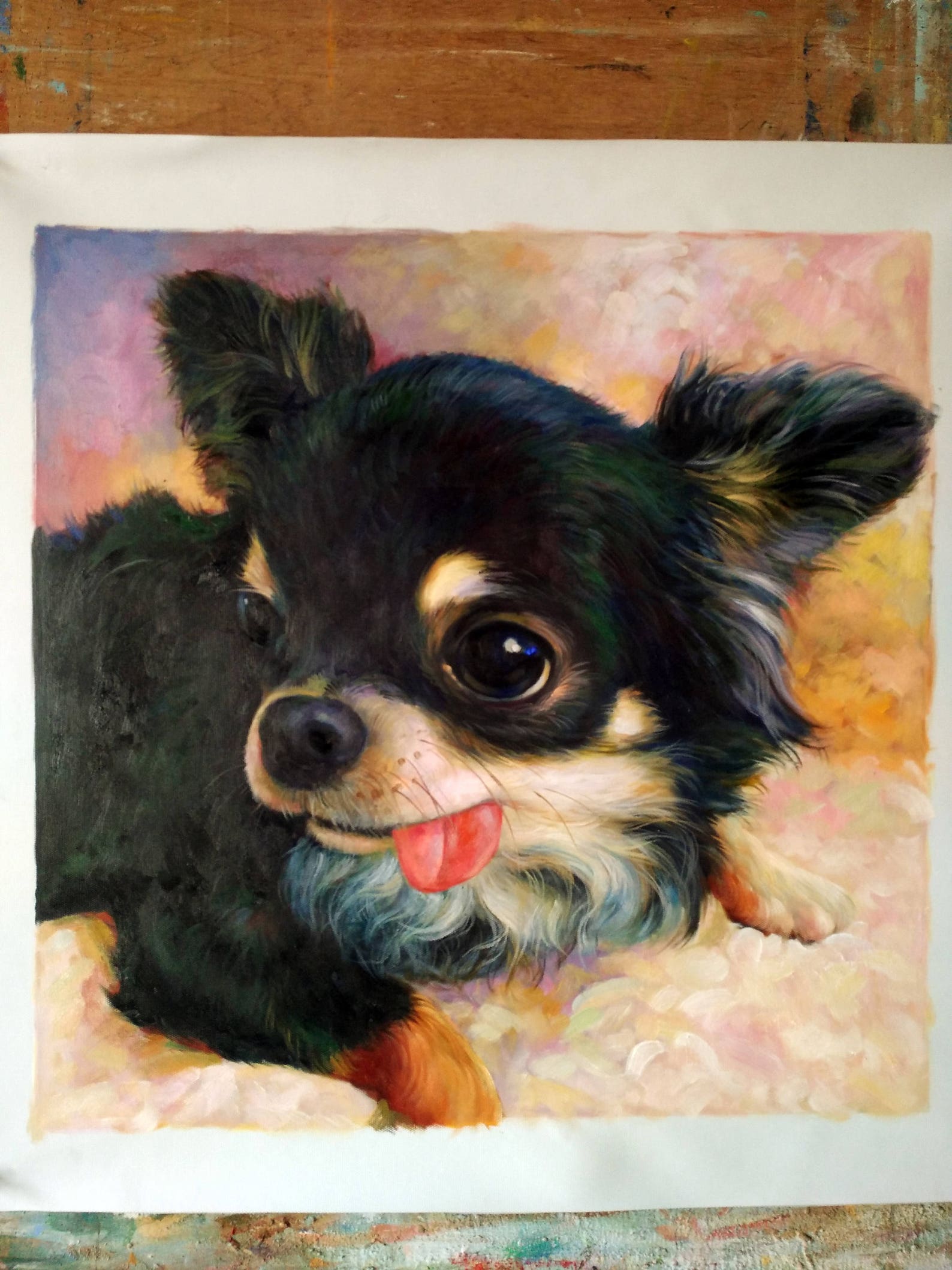 Hand Painted Custom Dog Oil Painting (paint Pet or Animal From Photo ...