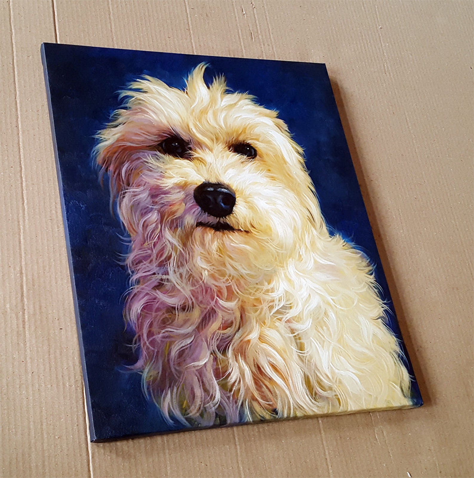 Hand Painted Custom Dog Oil Painting paint Pet or Animal From - Etsy