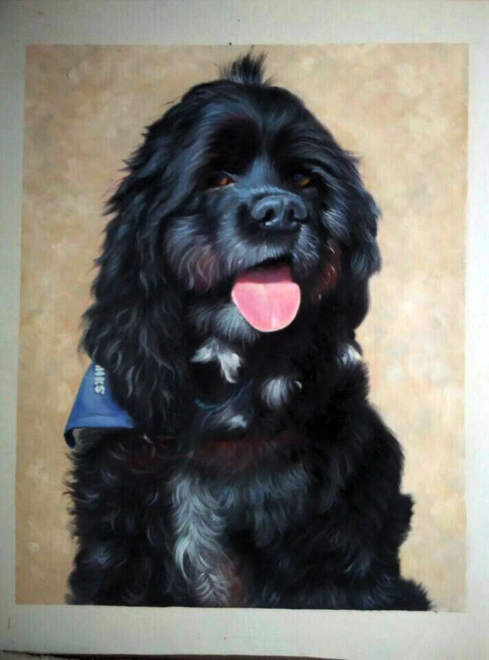 Hand Painted Commission Dog Oil Painting on Canvas Custom Art | Etsy