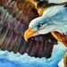 Hand Painted Impressionist Eagle Oil Painting on Canvas - Etsy