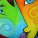 Handmade Colorful Cubist Lady Portrait Oil Painting on Canvas - Etsy