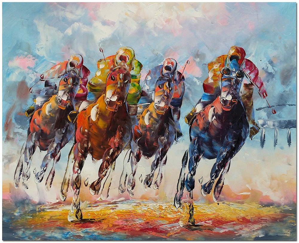 Abstract Horse Racing Paintings