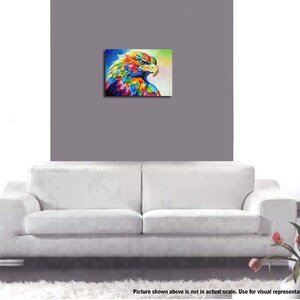 Hand Painted Impressionist Eagle Painting On Canvas Modern | Etsy