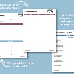 RV Printable Planner | RV Trip Planning | Camping Meal Planner ...