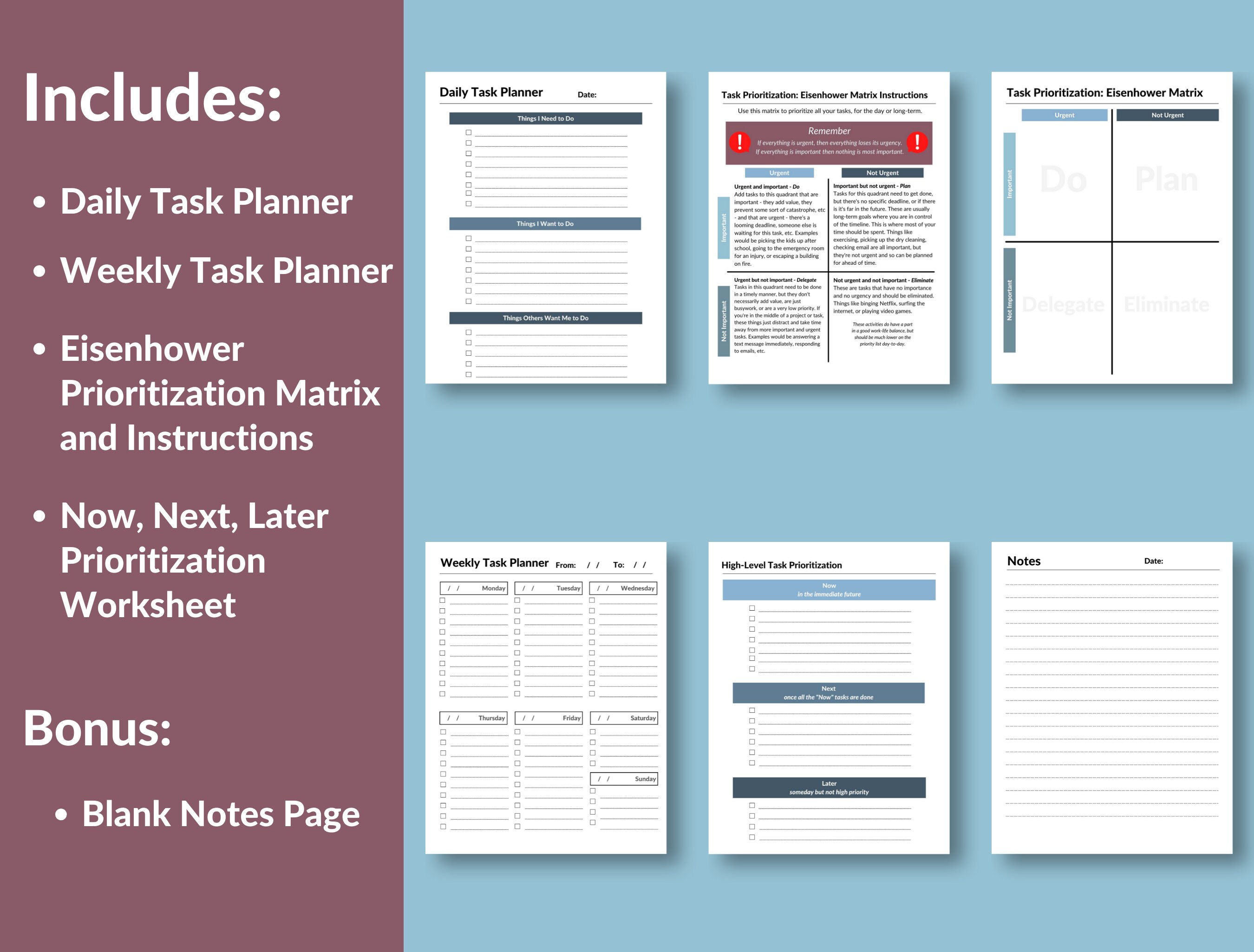 Daily Printable Planner Editable Planner Printable Planner - Etsy