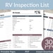 RV Printable Inspection Checklists | RV Planning | RV Purchase List ...