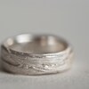 Herrenring Struktur Silber, Silberring Pflanzen, Ring Baumrinde, Herren ...
