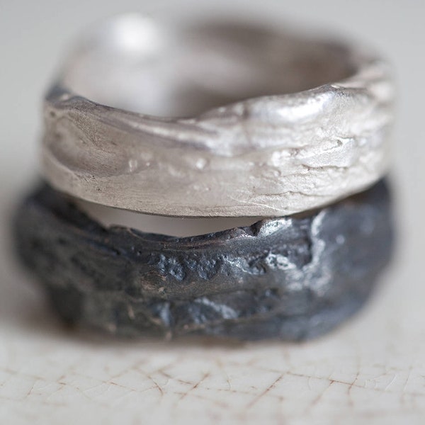 Organic Silver Ring - Etsy