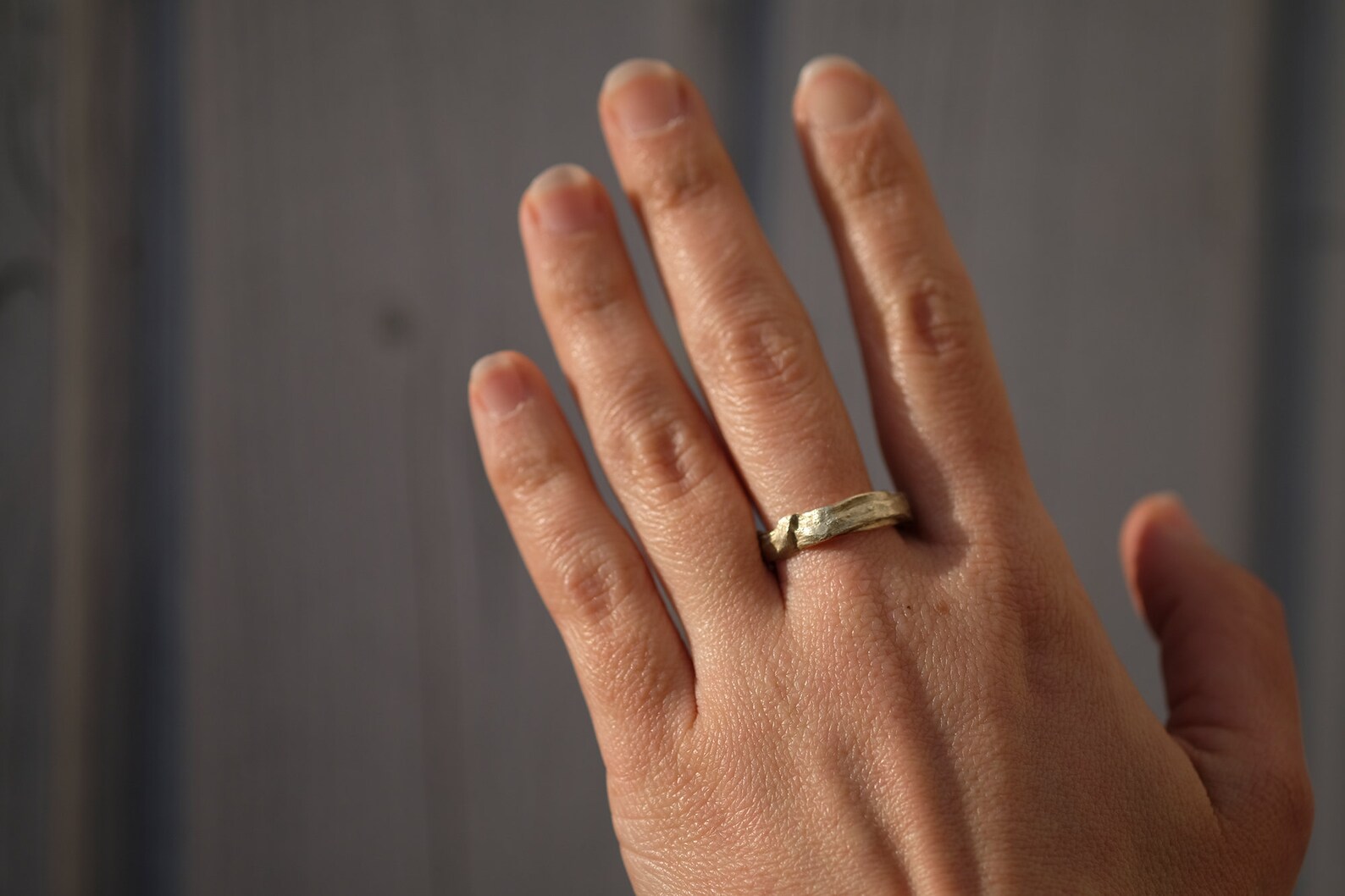 Organic Gold Ring 14k Gold Plant Ring Wedding Band Leaf - Etsy