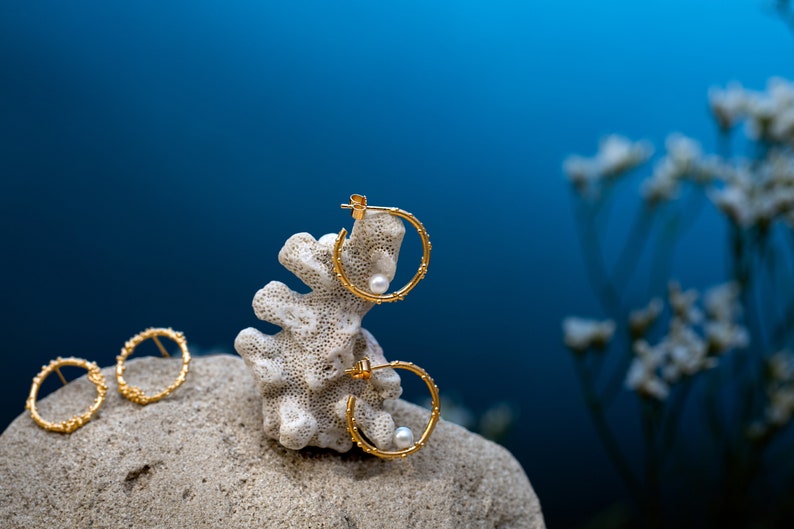 Coral Earrings, Circle Studs Gold, Studs Coral, Coral Studs, Dot Studs ...