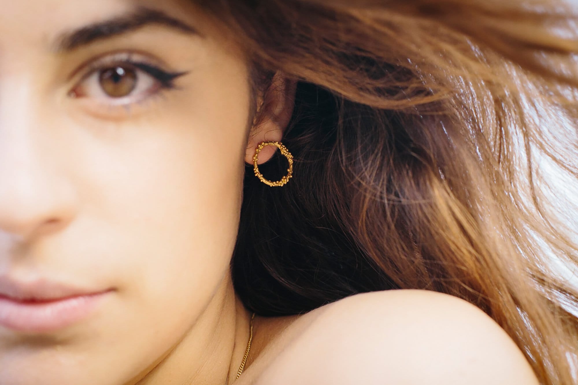Coral Earrings, Circle Studs Gold, Studs Coral, Coral Studs, Dot Studs ...