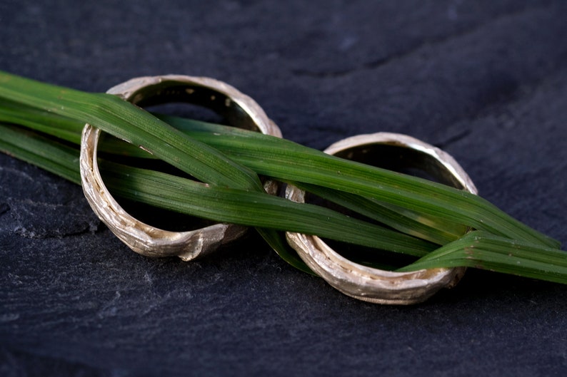 Organic Gold Ring 14k Gold Plant Ring Wedding Band Leaf - Etsy