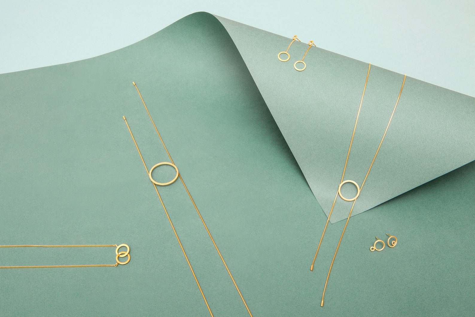 Adjustable Gold-plated Necklace, Minimalist Gold Necklace, Kinetic ...