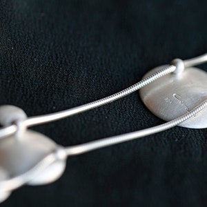 Adjustable Silver Necklace, Silver Long Necklace, Delicate Necklace ...