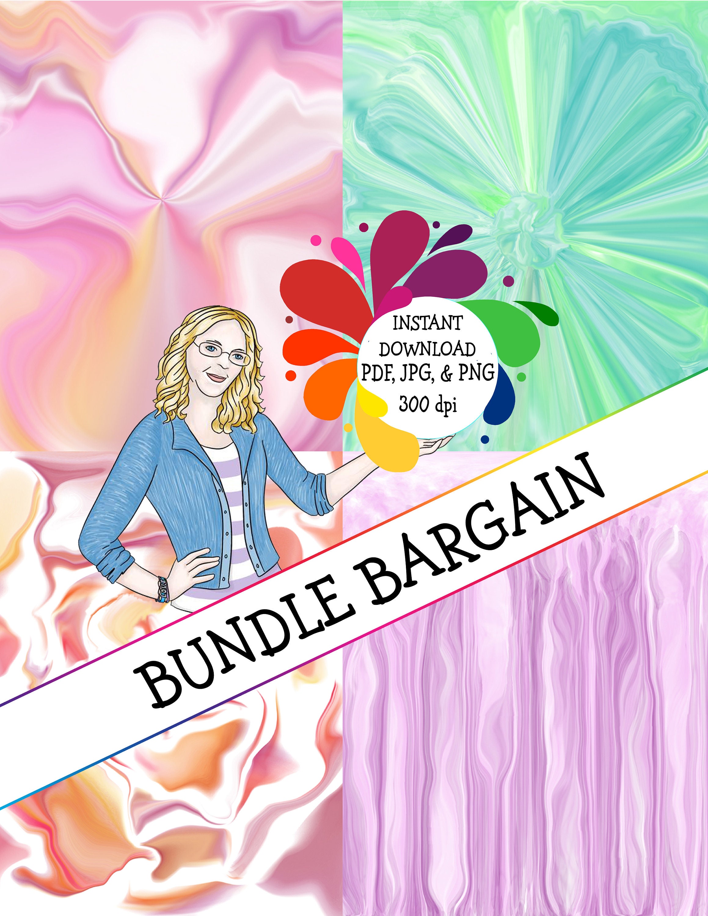 Digital Print Bundle / Digital Paper Cardstock / Printable Art ...