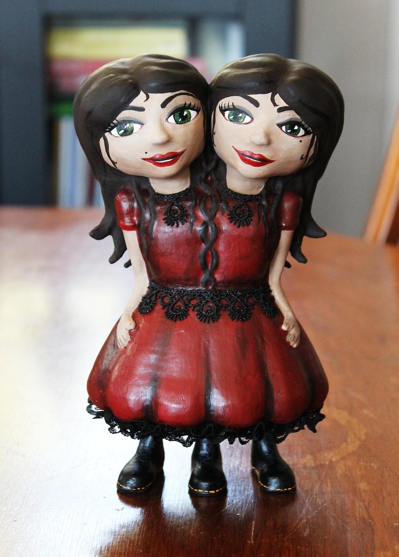 Conjoined Twins - 20cm - 3D Printed, Hand Painted & Embellished, Art ...