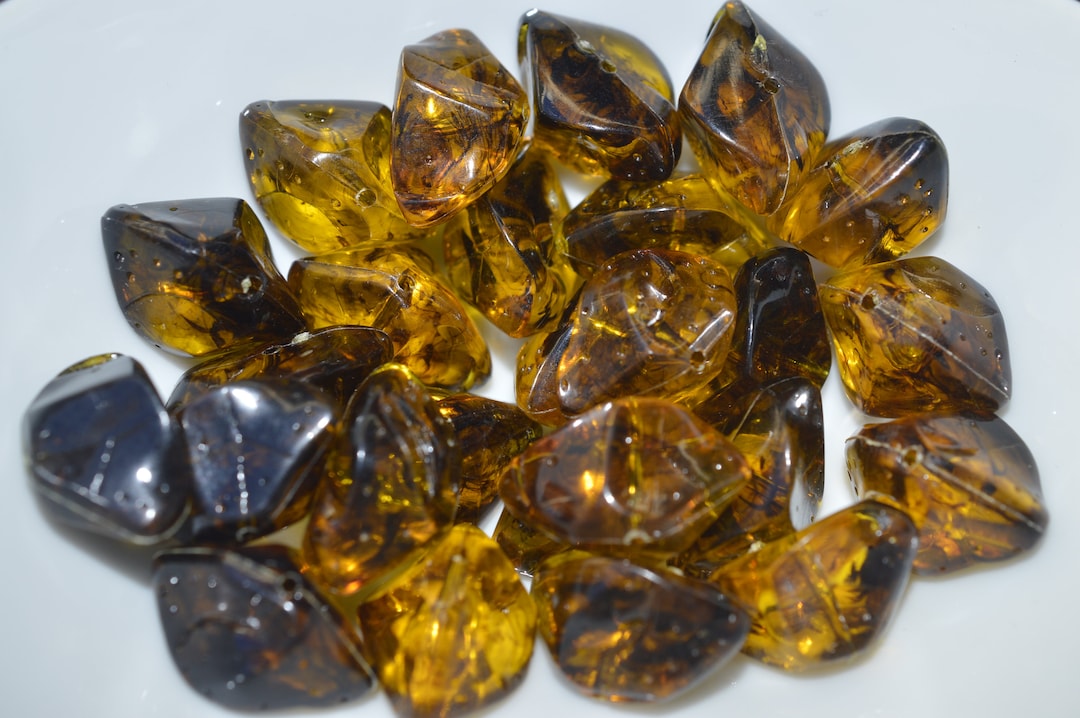 Smooth Amber Nugget Beads - Etsy