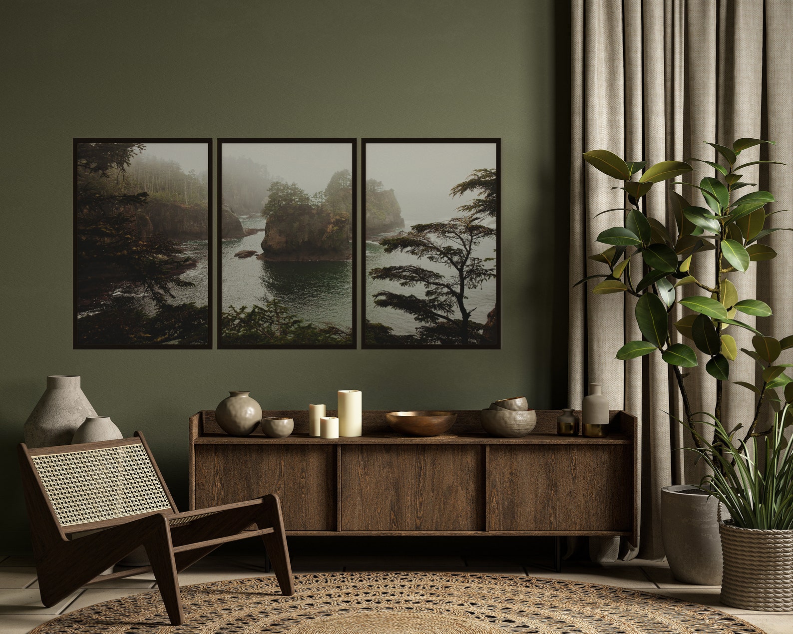 3 Piece Pacific Northwest Coastal Wall Art PNW Home Decor Housewarming ...