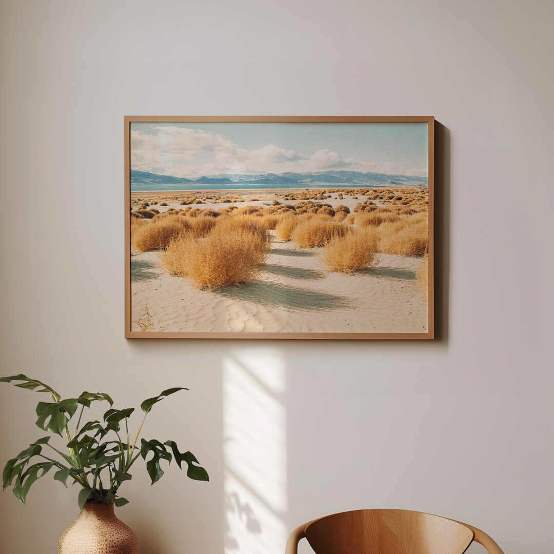 Southwest Tumbleweed Landscape - Desert Art Print, Western Decor ...