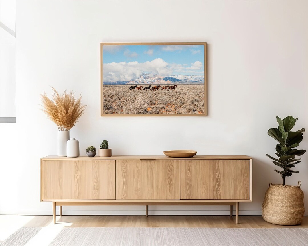 Western Wall Art Horse Print Western Decor Wild Horse Print Western Art ...