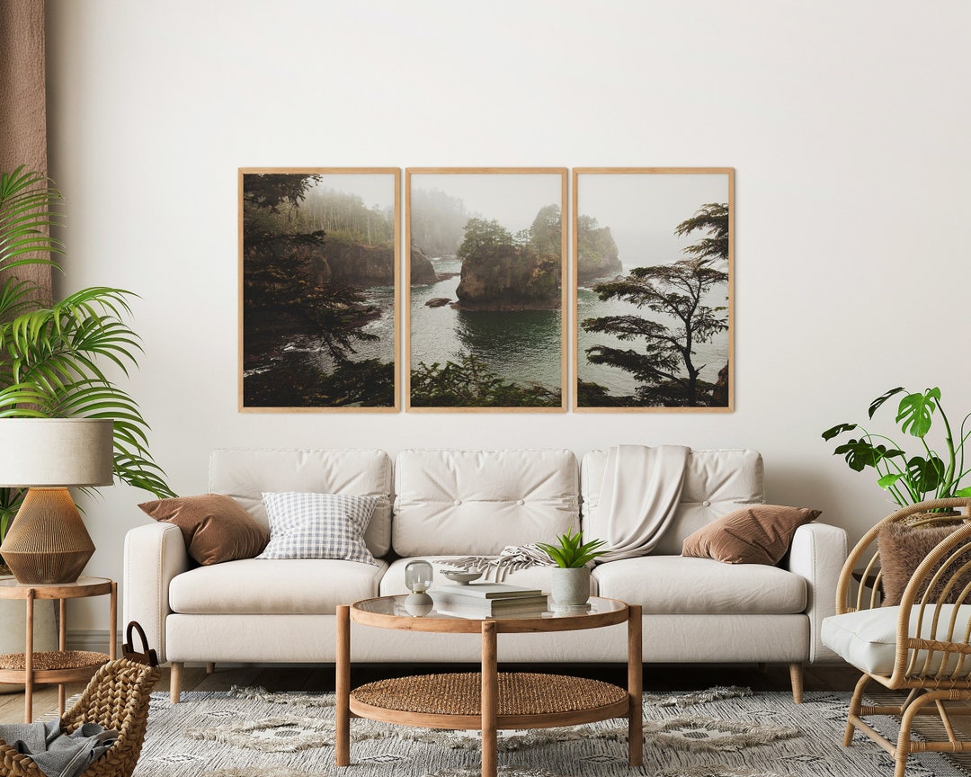3 Piece Pacific Northwest Coastal Wall Art PNW Home Decor Housewarming ...