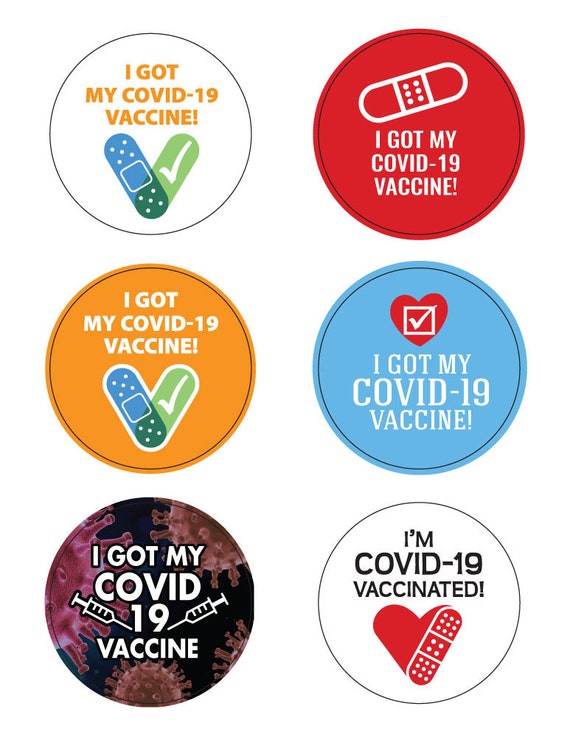 Covid 19 Vaccination Stickers 3 Stickers I Got My - Etsy