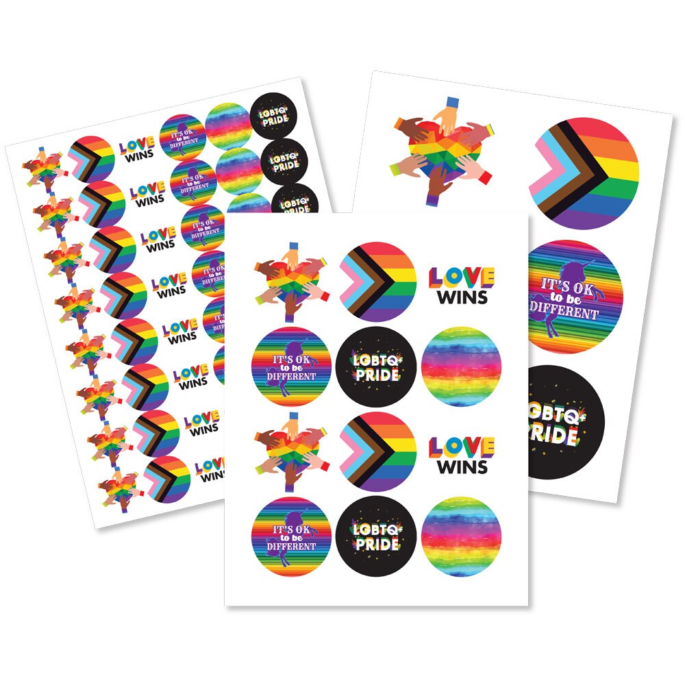 PRIDE Sticker Sheets Love is Love Be Yourself LGBTQ Pride Love Wins ...
