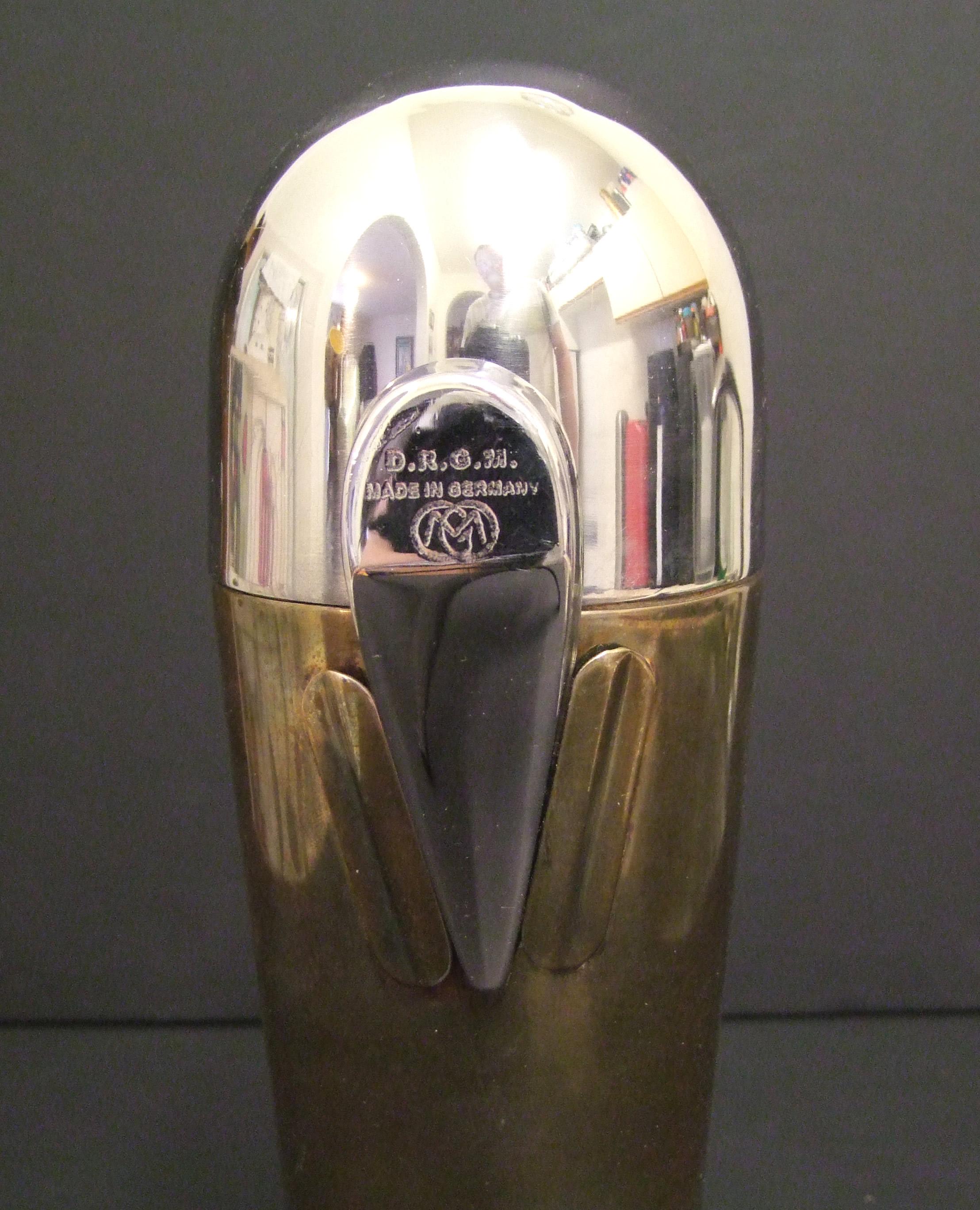 1920s DGRM Zeppelin Chrome Plated Original Cocktail Shaker 9 Inches ...