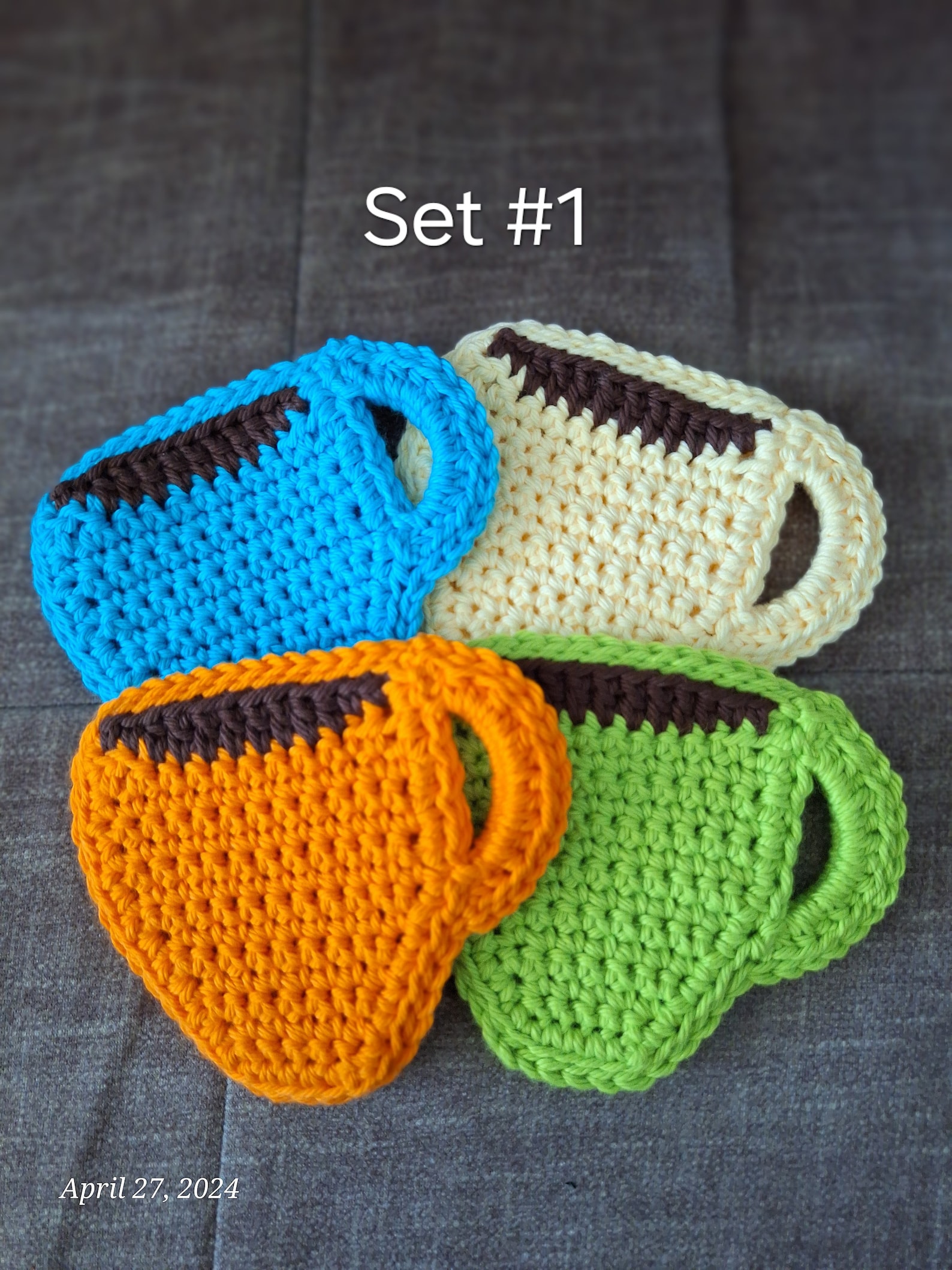 Coffee Cup Coasters, Crocheted Coasters, Coffee Lover Gift, Coasters ...