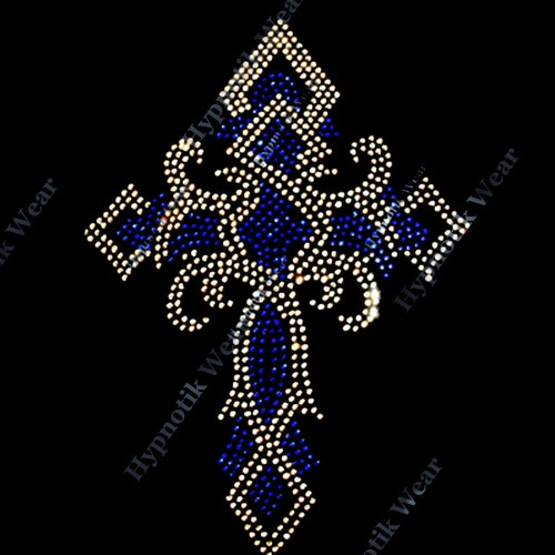 Rhinestone Transfer Faith Cross All Crystal or | Etsy