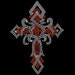 Rhinestone Transfer Only Twisted Cross Iron-on - Etsy
