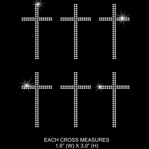 Rhinestone Transfer Only Small Cross Measure - Etsy