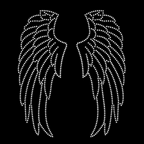 Rhinestone Transfer Only Angel Wings Hot Fix | Etsy