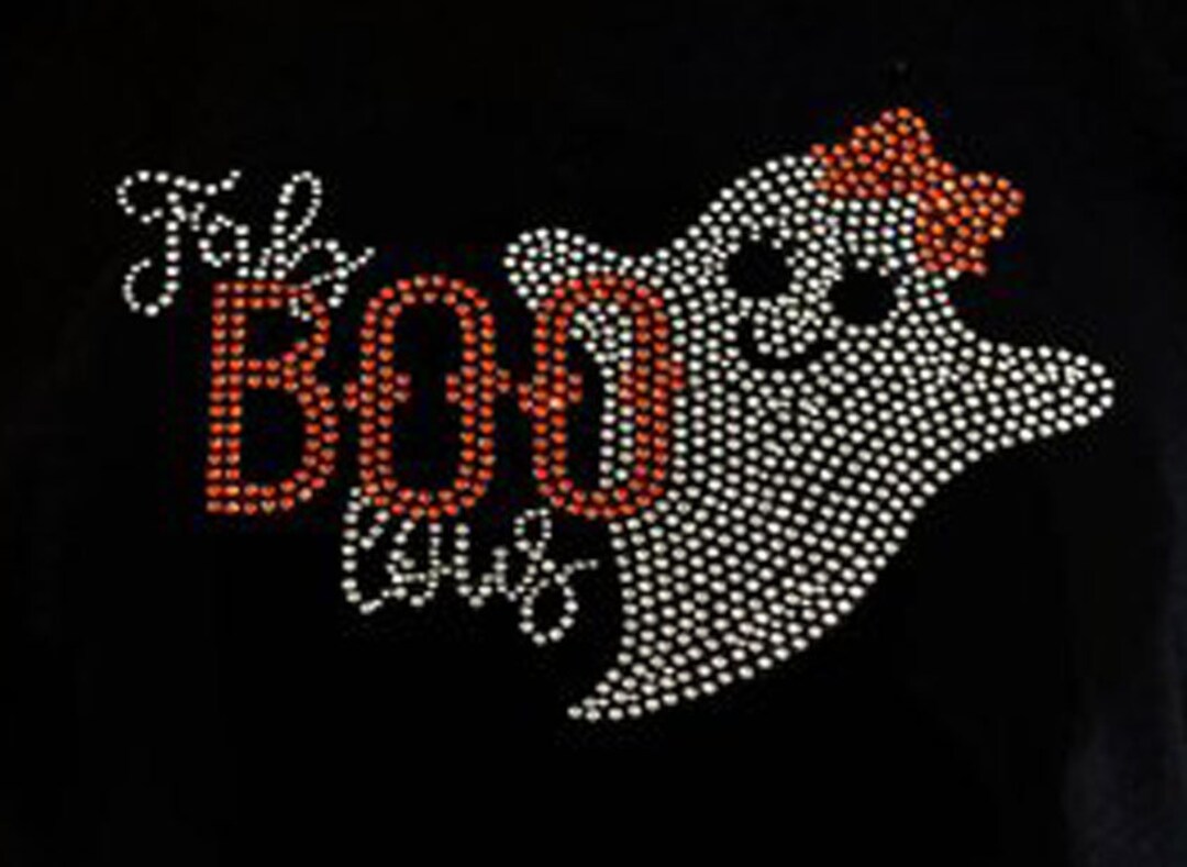 Rhinestone Transfer " Fab BOO Lous" Iron On, Hotfix, Bling Halloween - Etsy