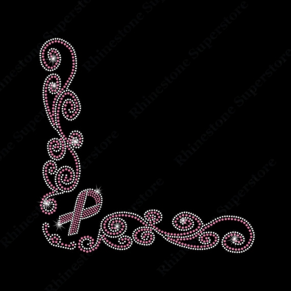 Rhinestone Transfer Cancer Ribbon Decorative Rhinestone - Etsy