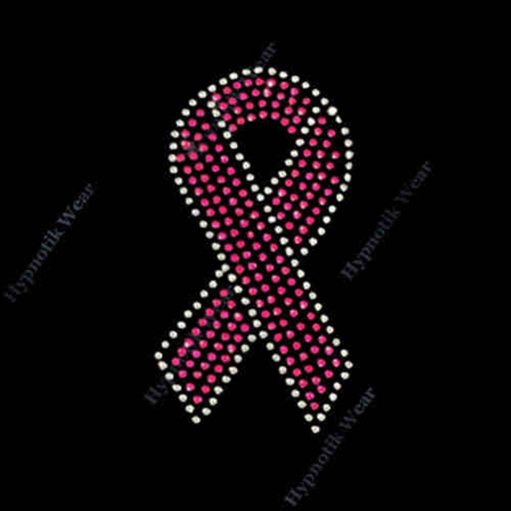 Rhinestone Transfer Pink Breast Cancer Ribbon | Etsy