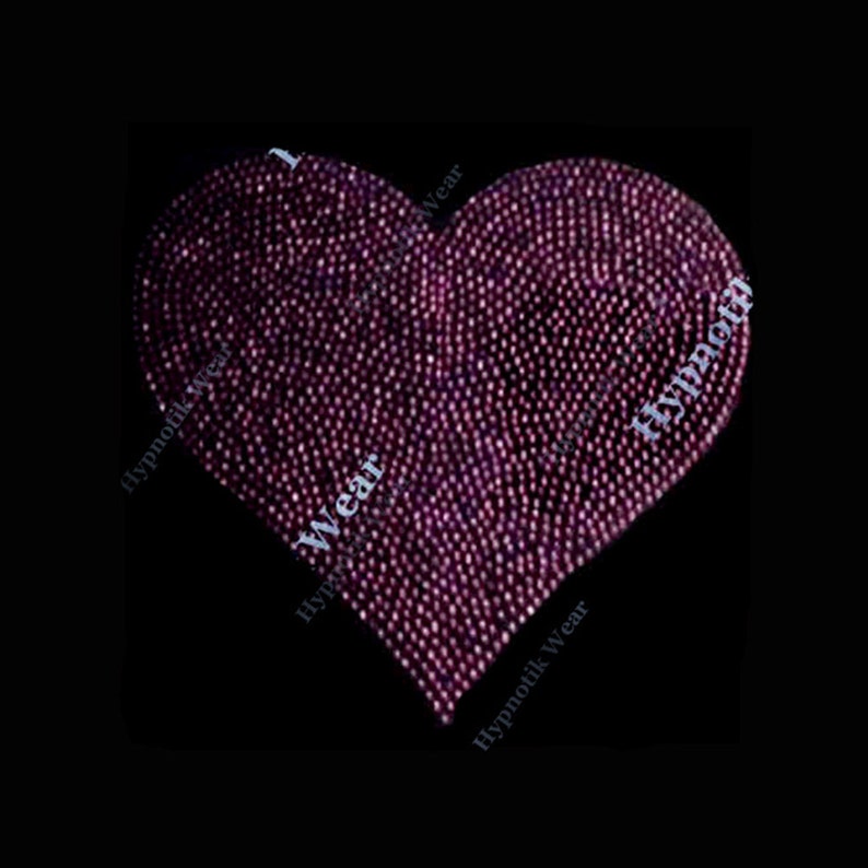 Rhinestone Transfer "any Color of Your Choice Heart" Valentine, Hot Fix ...