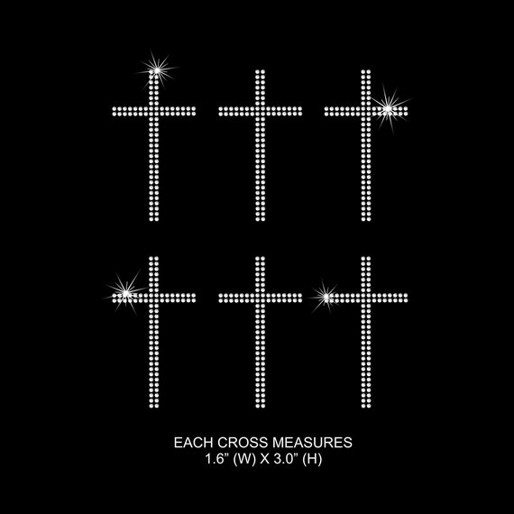 Rhinestone Transfer Only 6pcs Line Crosses Each | Etsy
