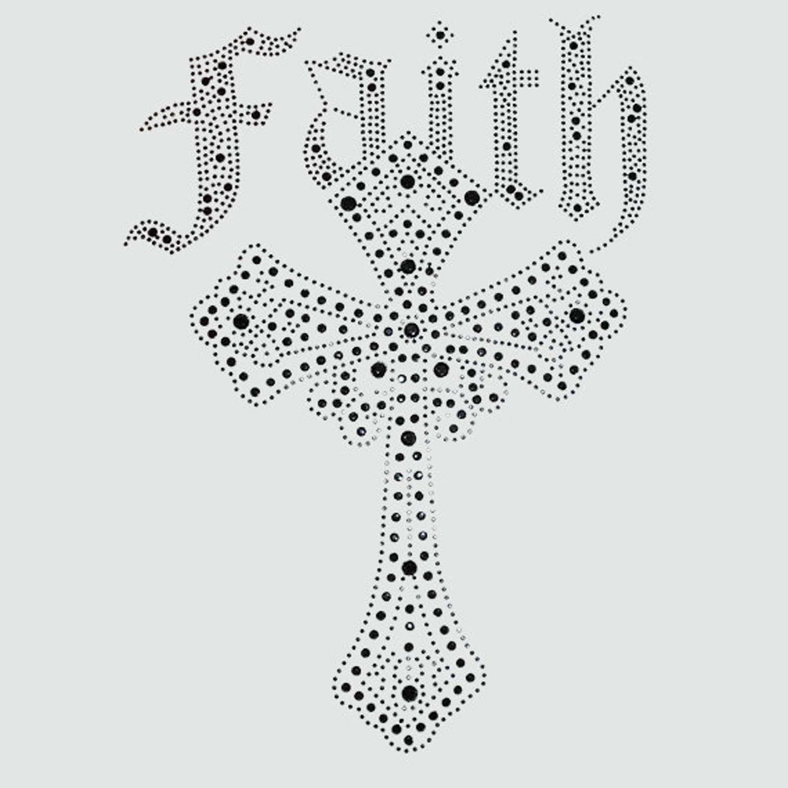 Rhinestone Transfer Faith Cross All Crystal or - Etsy