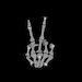 Rhinestone Transfer Skeleton Hand Peace Sign - Etsy