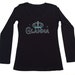 Women's Rhinestone Fitted Shirt " Glamma With Crown " Choose Accent ...