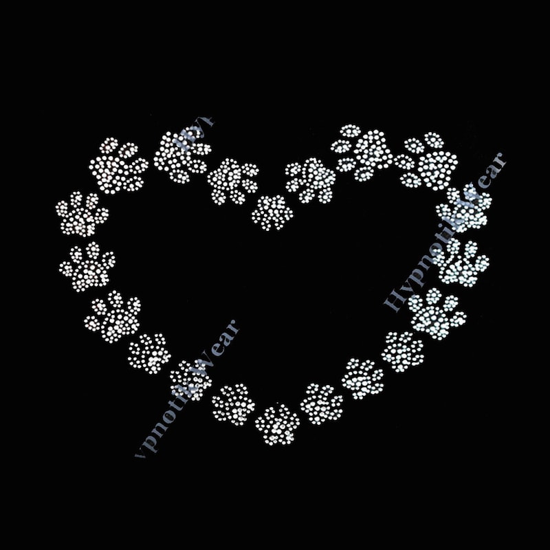 Rhinestone Paw Print - Etsy