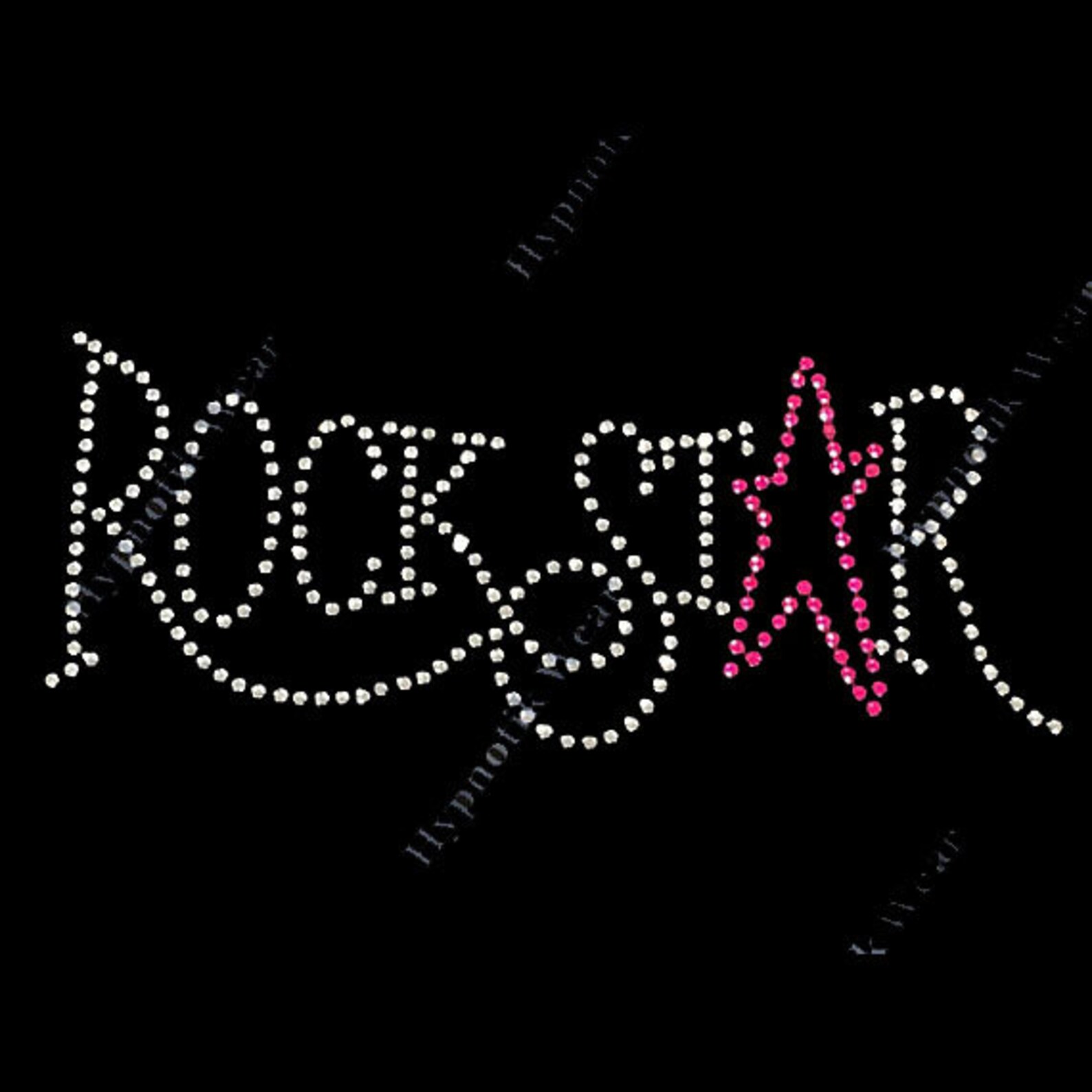 Rhinestone Transfer ROCK STAR in Pink or | Etsy