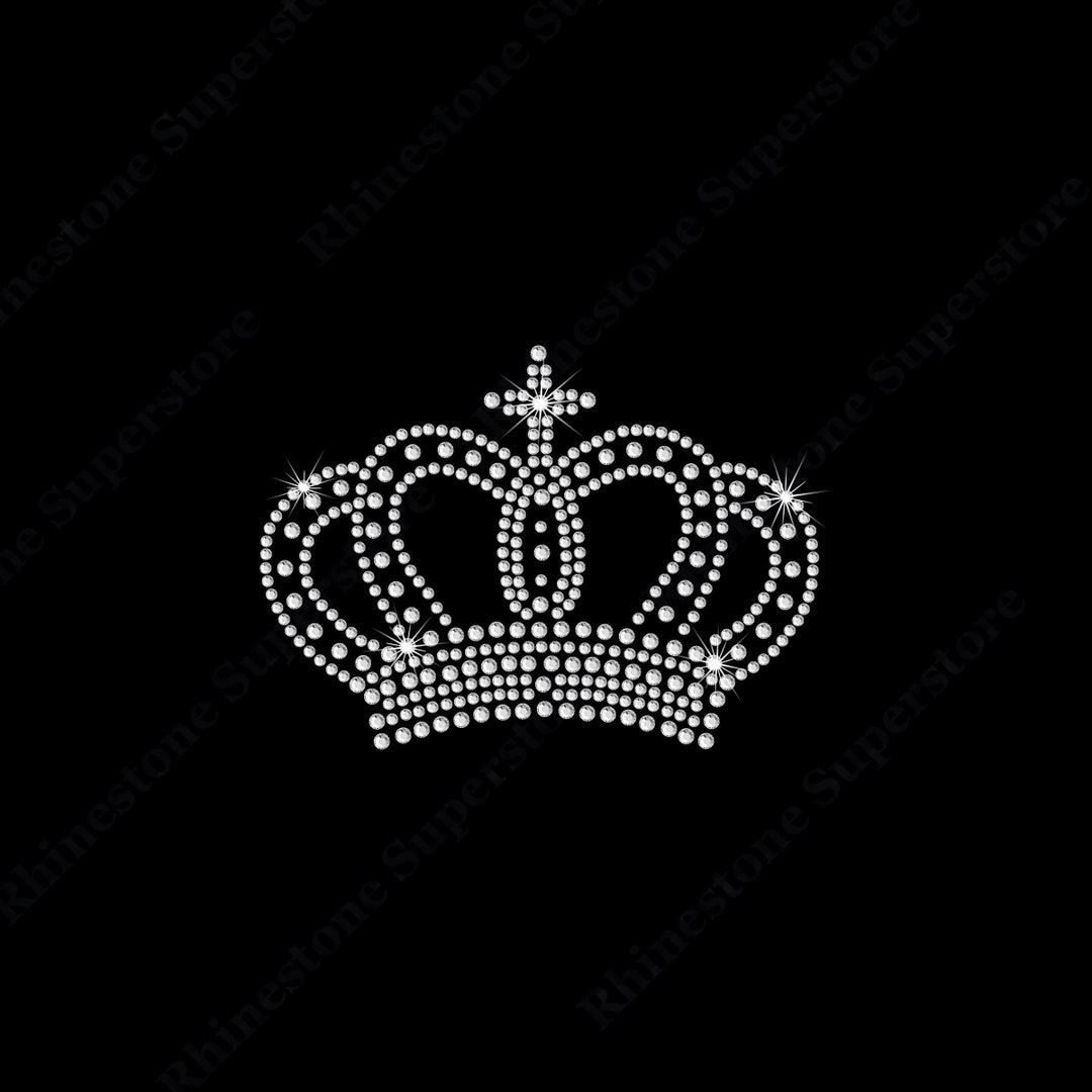 Rhinestone Transfer "crystal Crown" DIY, Bling, Iron On, Hot Fix, Heat ...