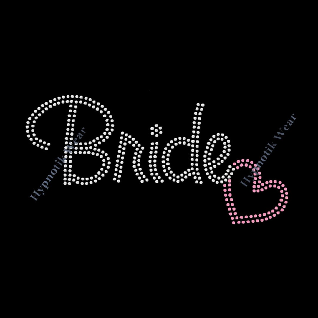 Rhinestone Transfer " Bride" Wedding, Hotfix, Iron On, Bling, Bridal ...