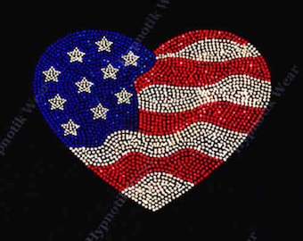 American Flag Heart | Etsy
