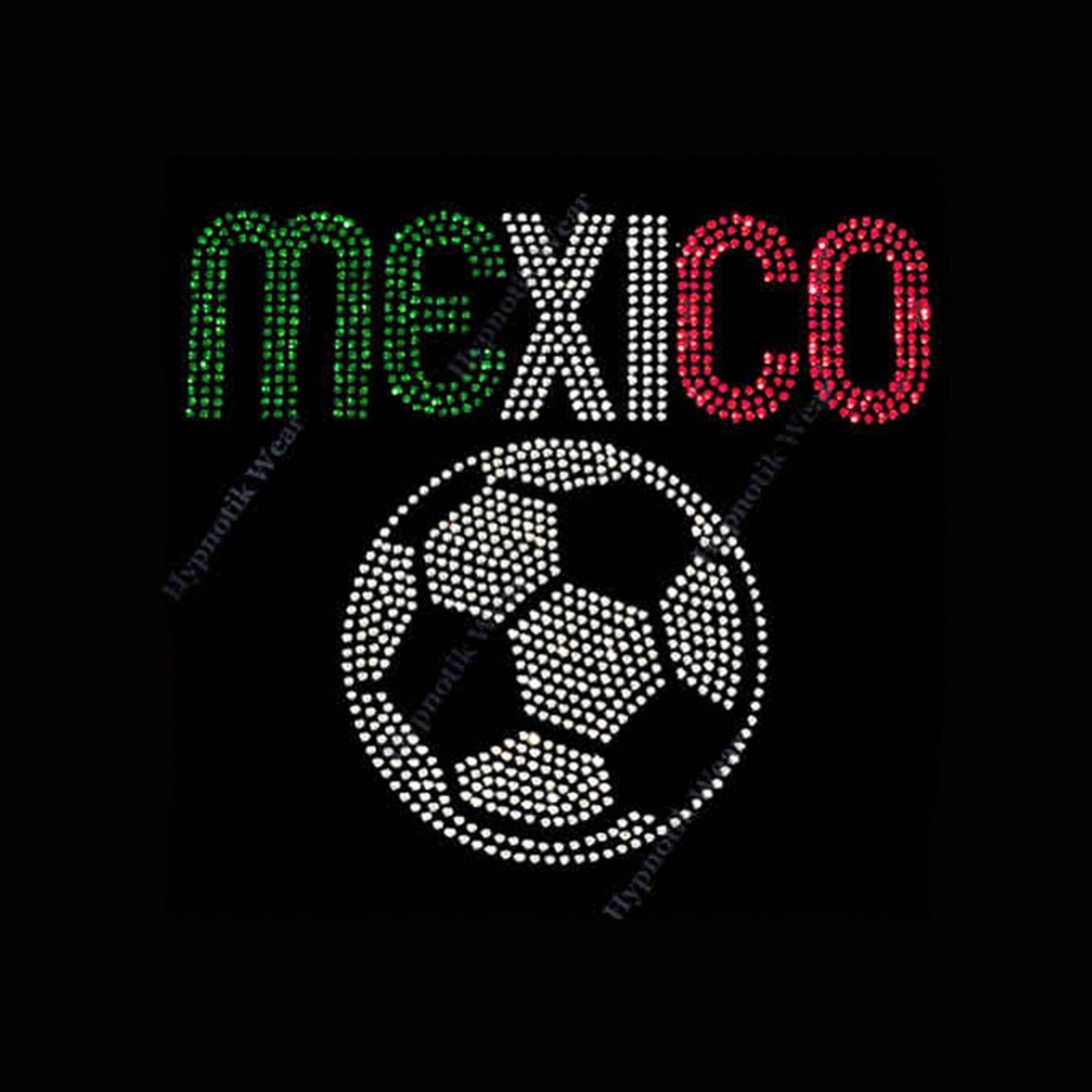Rhinestone Transfer " MEXICO " Soccer /futbol, Iron, On, Hotfix - Etsy