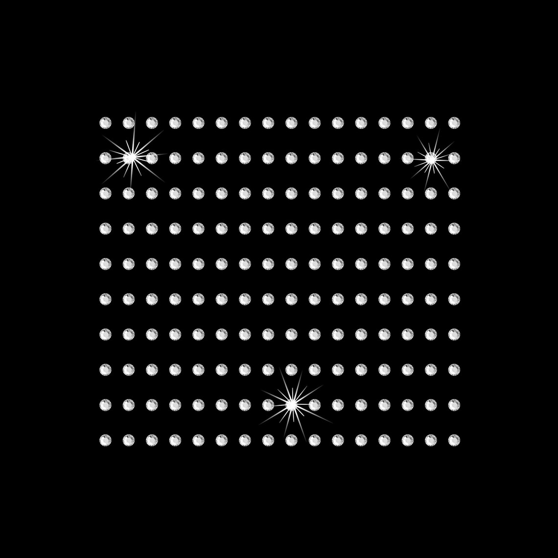 Rhinestone Transfer "rhinestone Sheet of 10 Rows 4mm" Hot Fix, Iron On ...