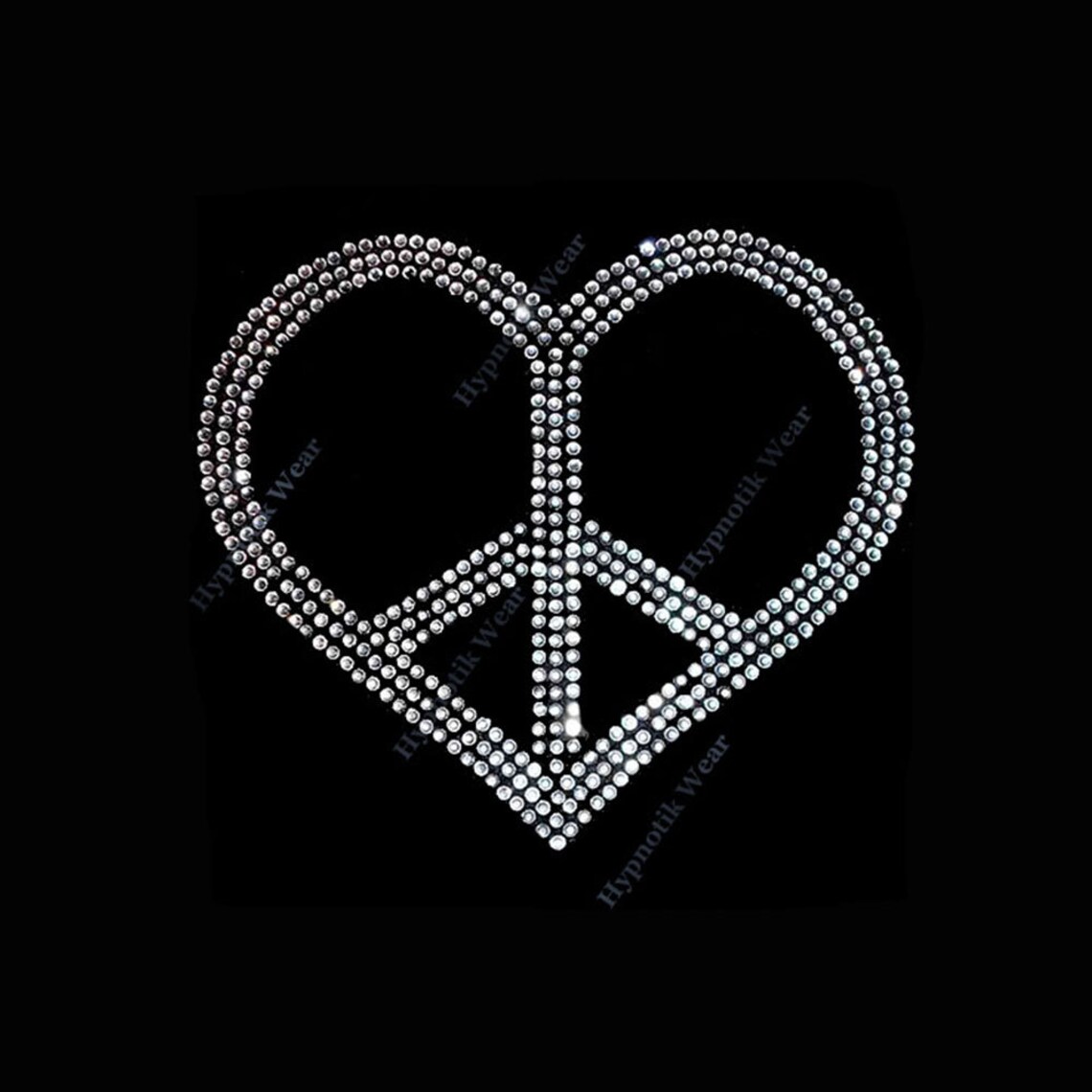Rhinestone Transfer any Color of Your Choice Peace Sign - Etsy