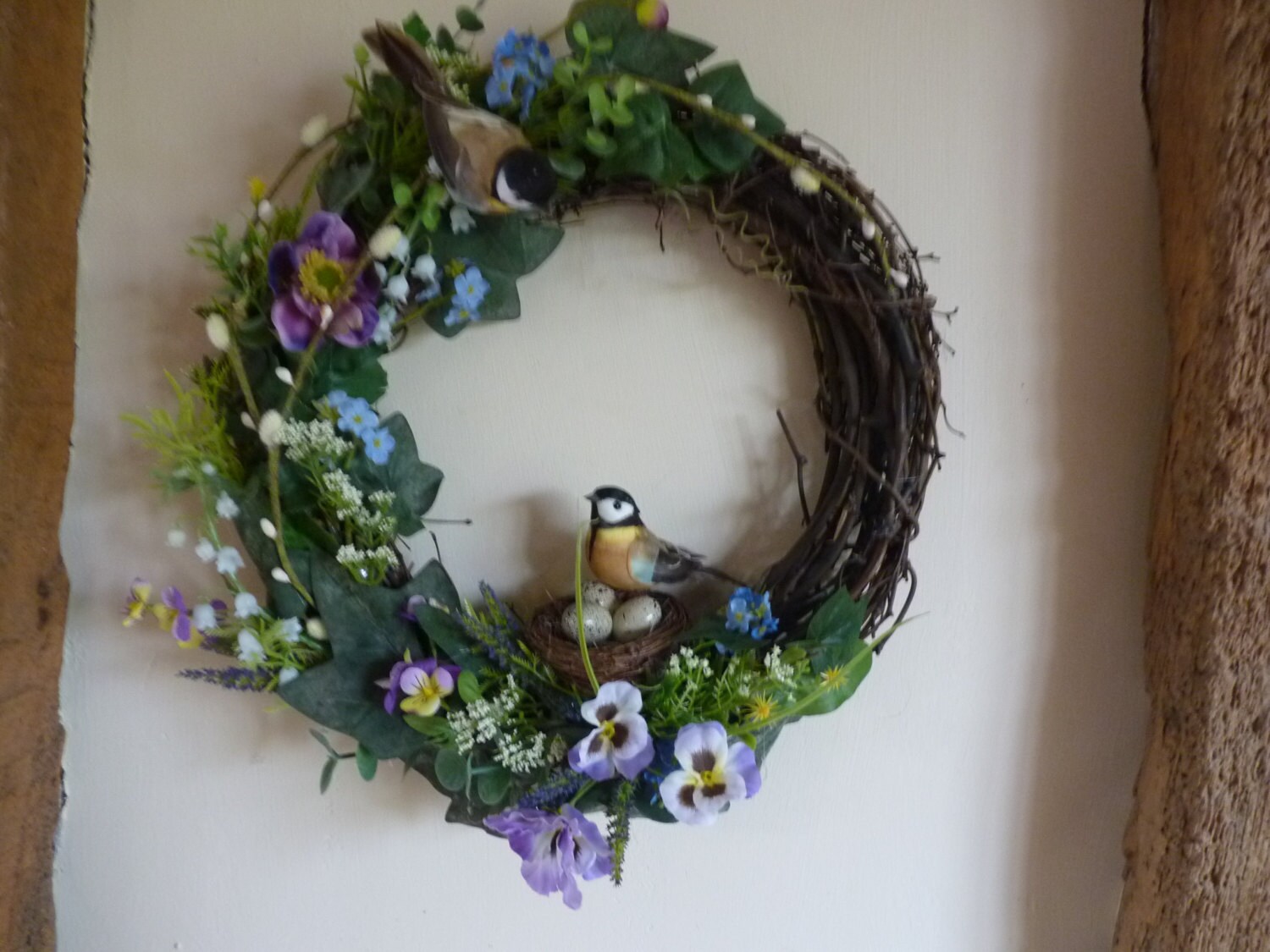 Spring Wreath 13inch Easter Wreath Country Wreath - Etsy